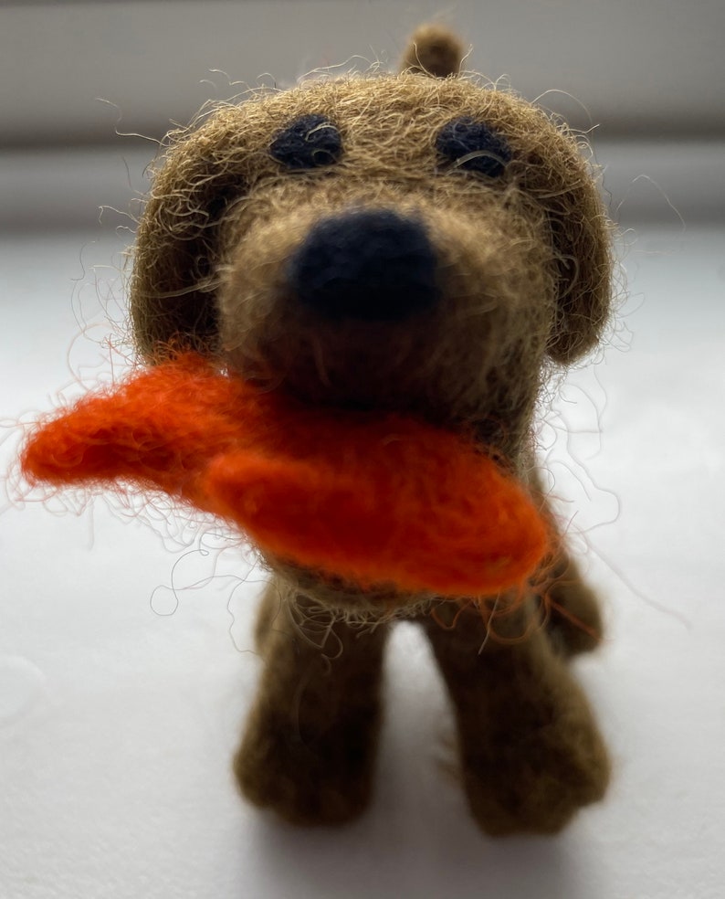 Felt Wool beau the Salmon Fishing Chocolate Lab - Etsy