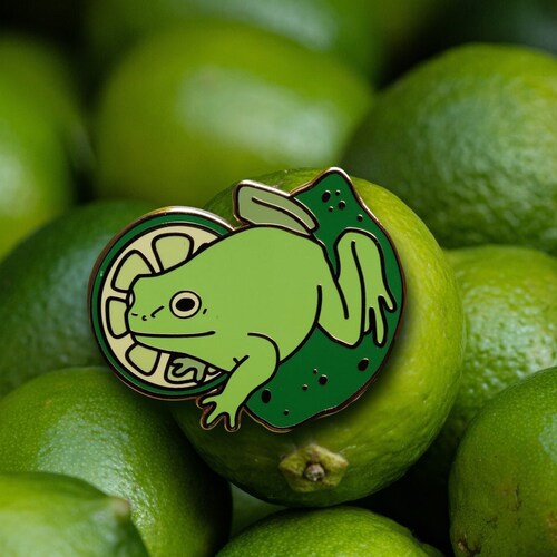 Peach Frog : Enamel Pin - Etsy