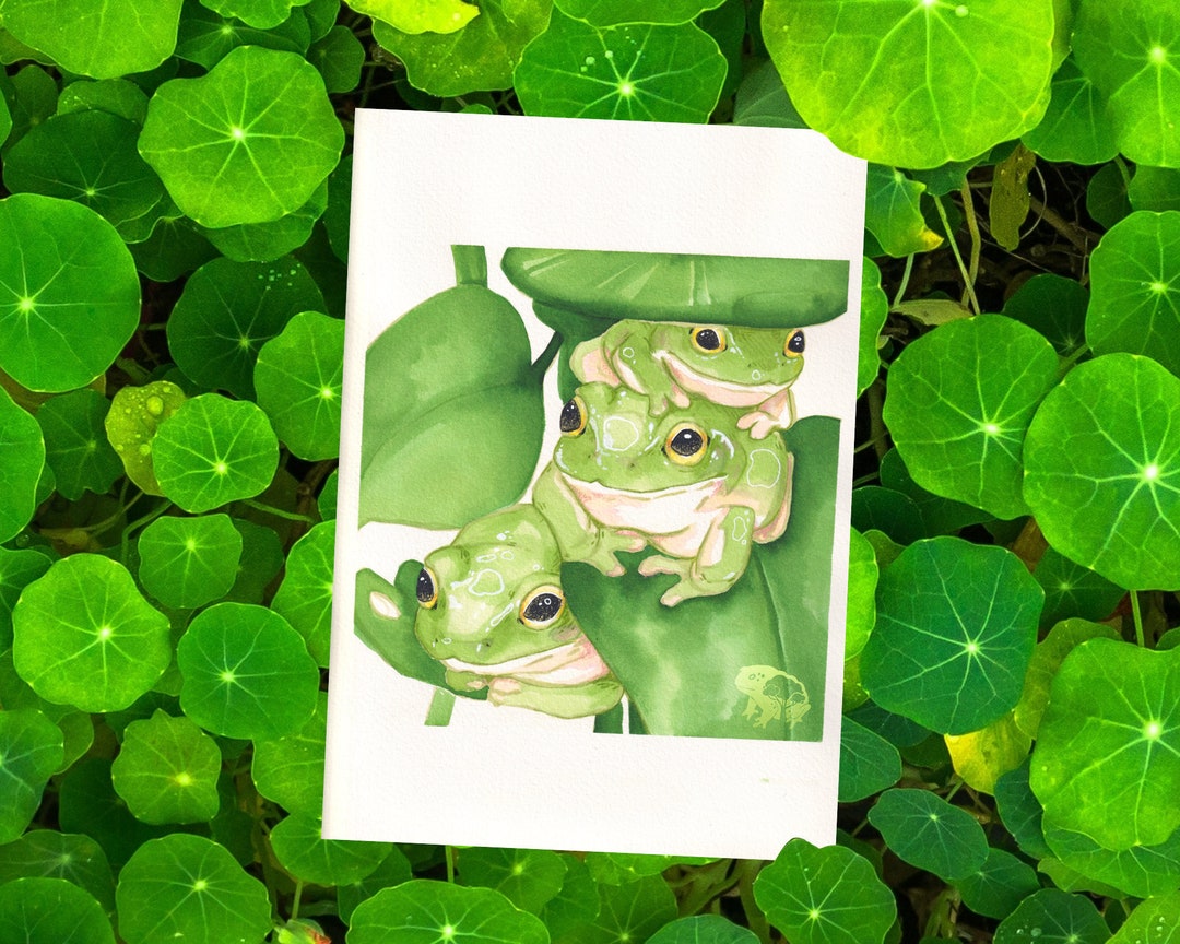 Kero Kero Kero - 5x7" Ink Frog Art Print - Etsy