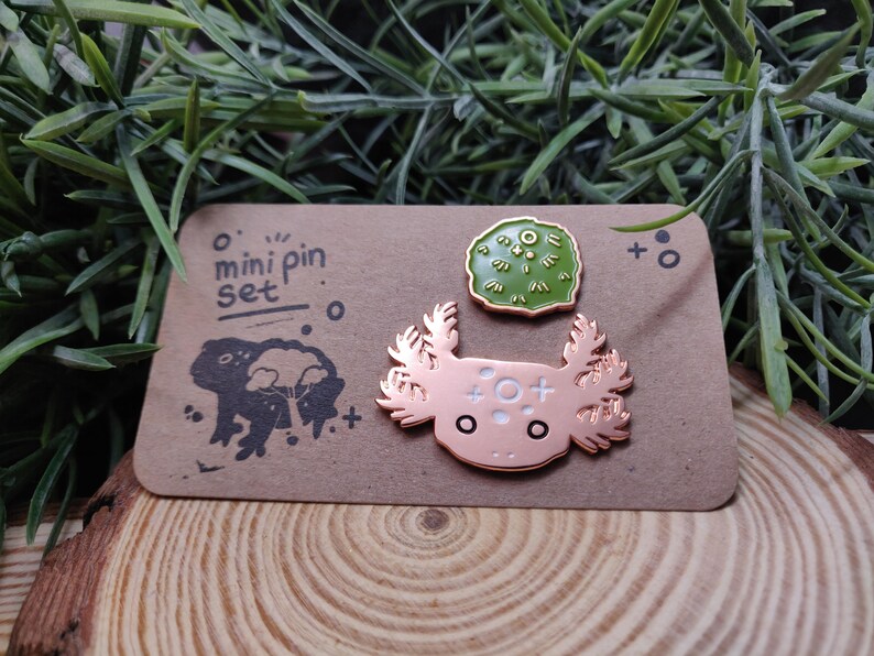 Axolotl Marimo Moss Ball Mini Filler Enamel Pins 2 | Etsy
