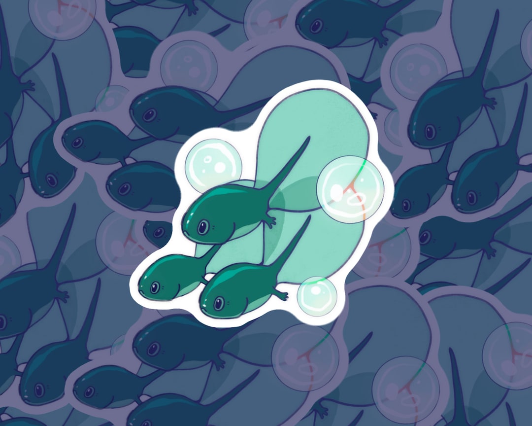 Tadpole Bubbles 3" Die-cut Vinyl Sticker - Etsy