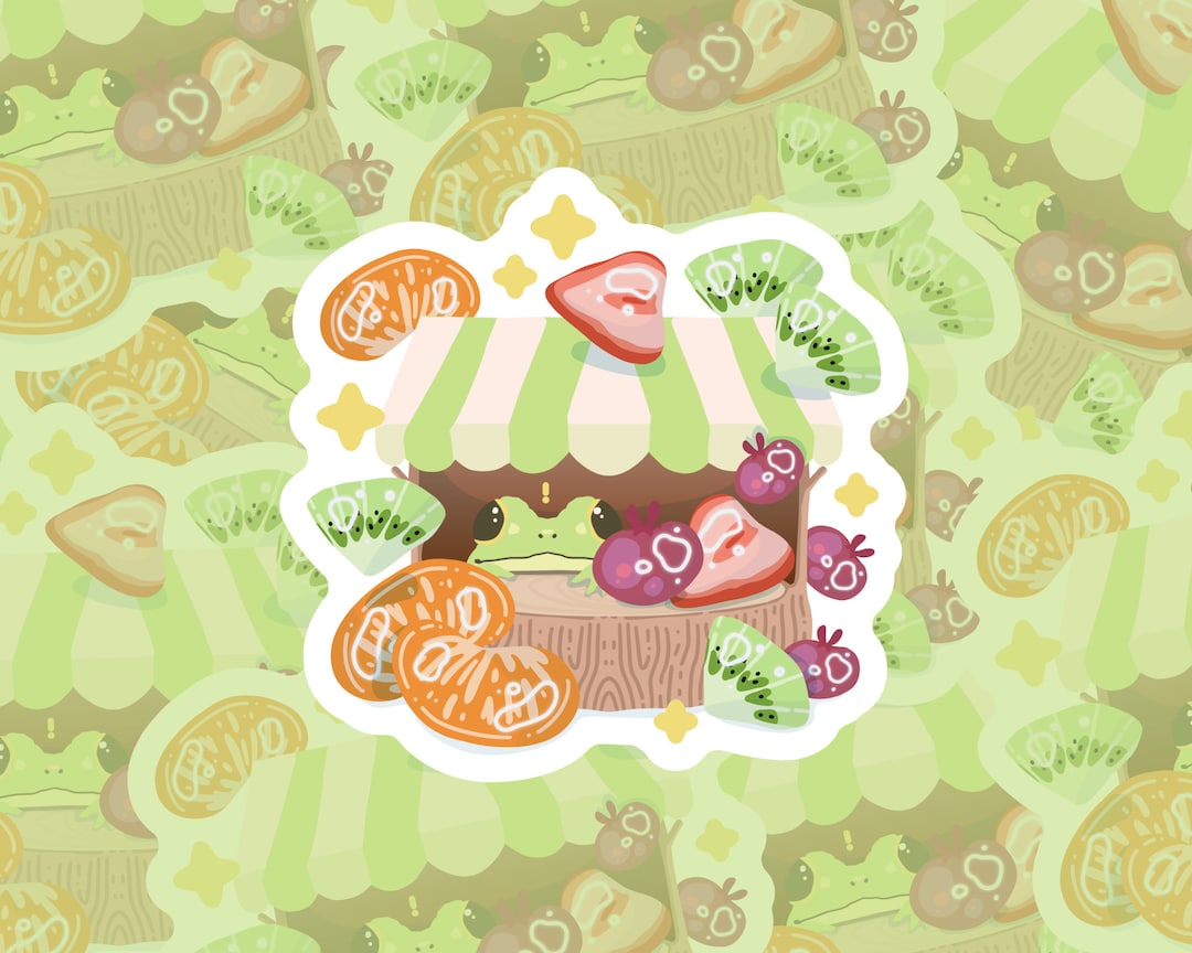 Fruit Stand 3" Die-cut Vinyl Sticker - Etsy