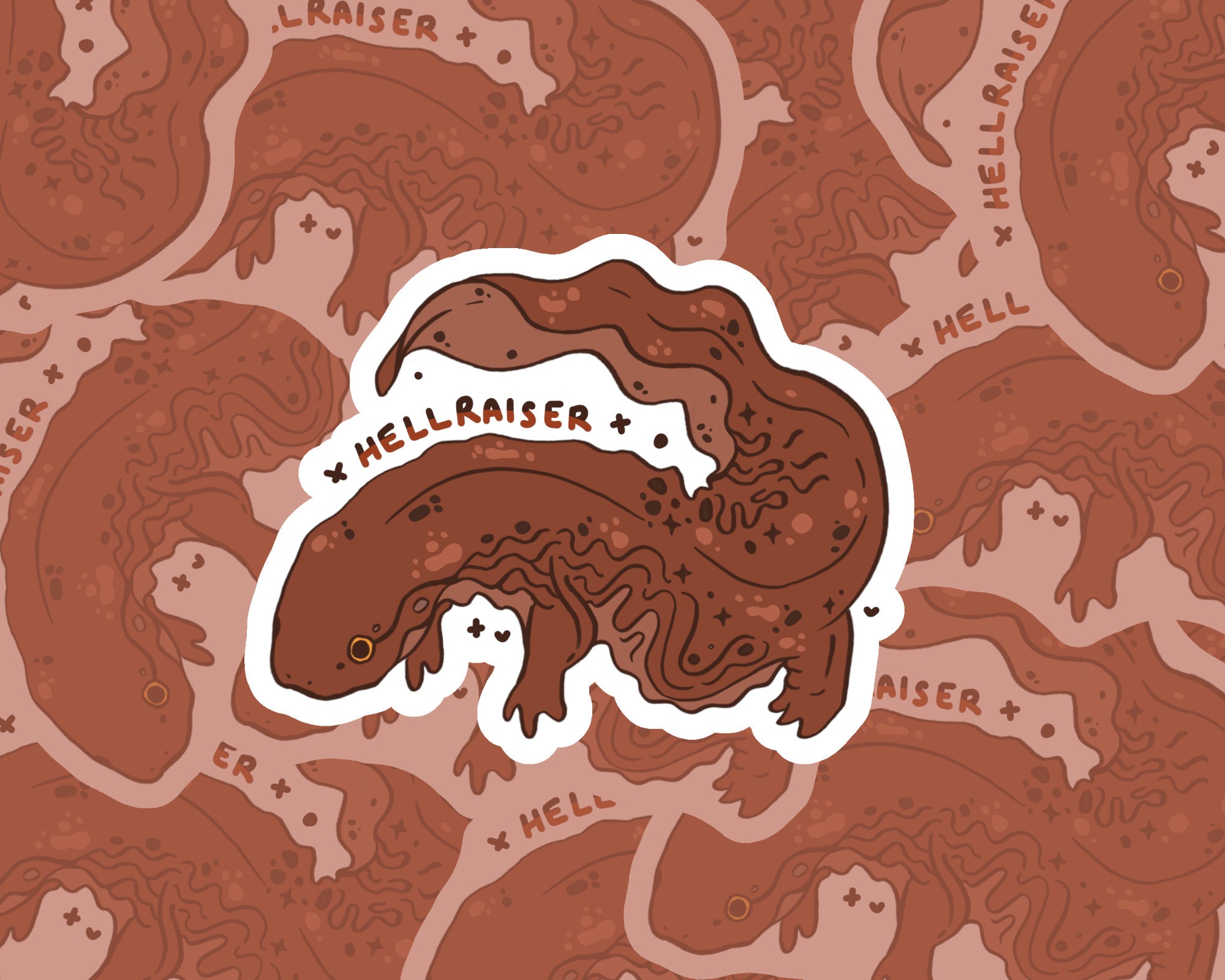 Hellbender Salamander 3 Die-cut Vinyl Sticker - Etsy
