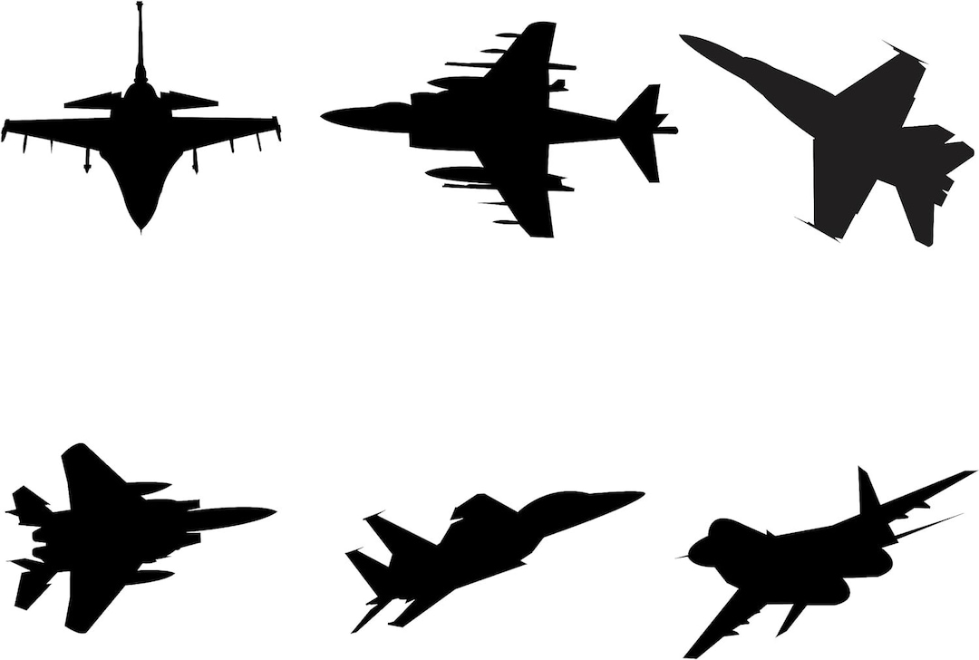Fighter Jet Aircraft 6 Sticker Pack Light Switch Sticker Car Bumper ...