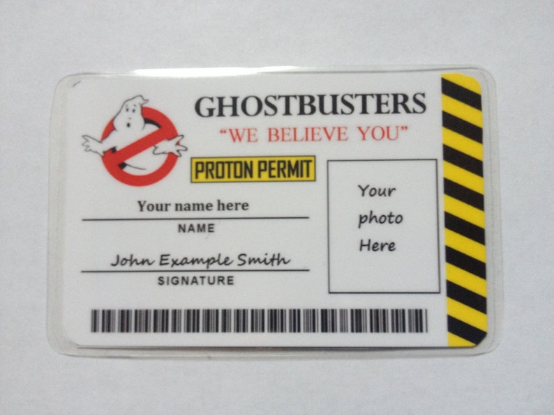 Ghostbuster's Custom Novelty ID Card | Etsy