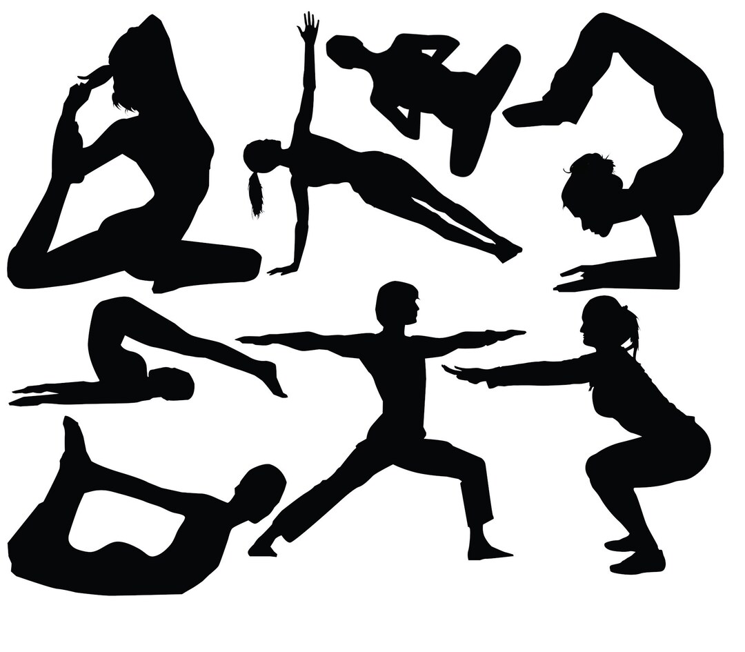 Yoga Fitness Stretching Sticker Pack Set Variety of Styles - Etsy