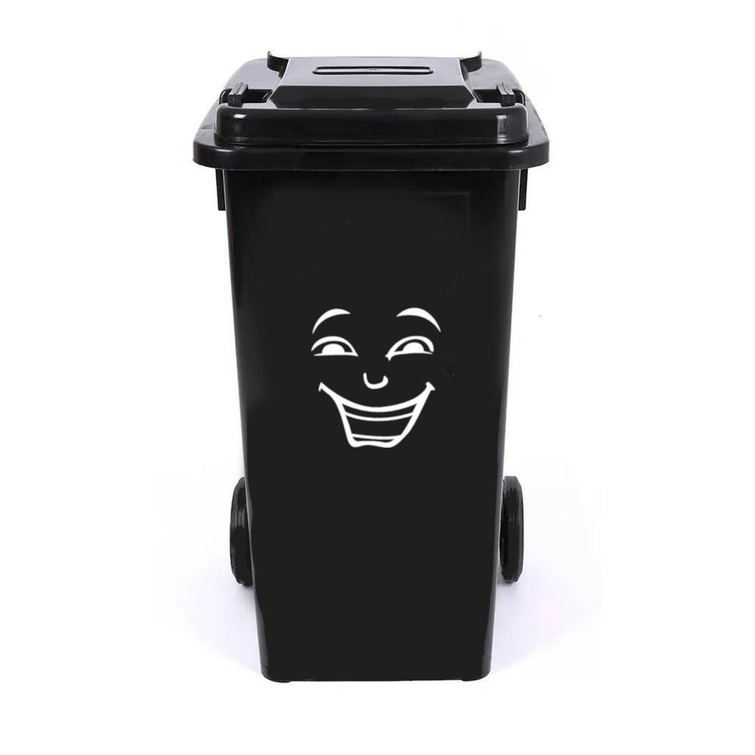Smiling Face Waterproof Sticker Wheelie Bin Decals Easy to Apply - Etsy