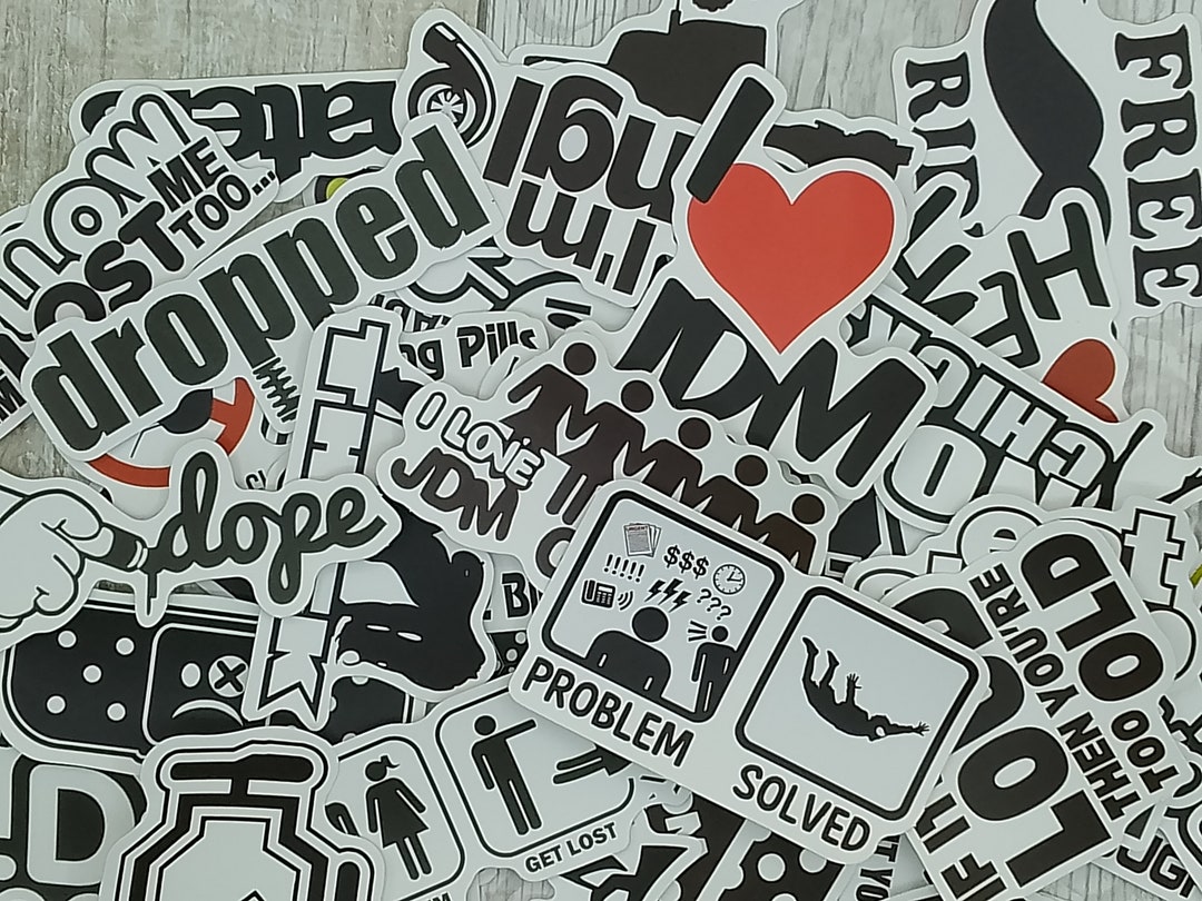 Selection of JDM Car Mods Cute Stickers Gift Bag Stickers Water Bottle ...