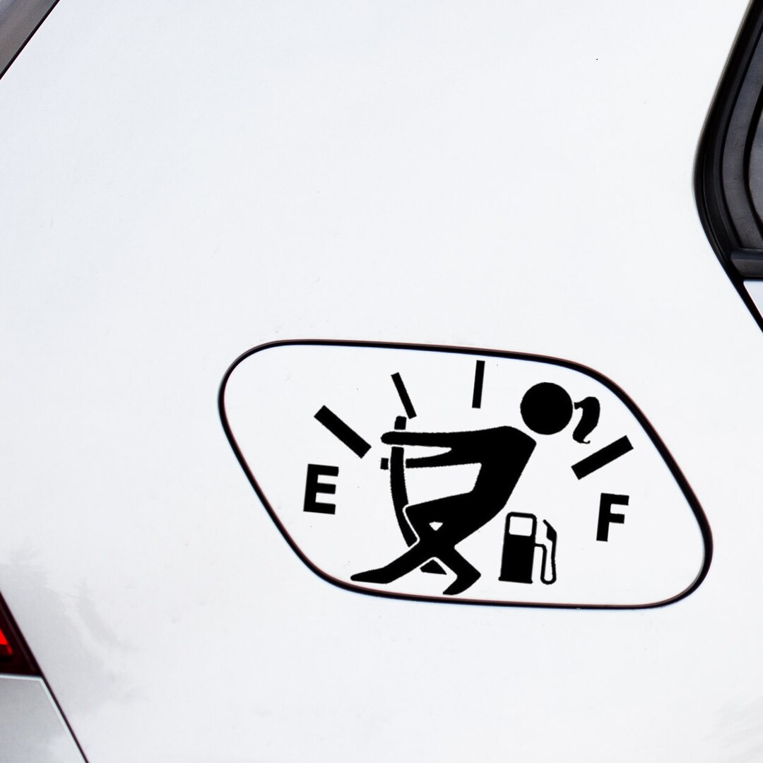 Female Empty Fuel Cap Sticker Funny Car Stickers Car Decals Bumper ...