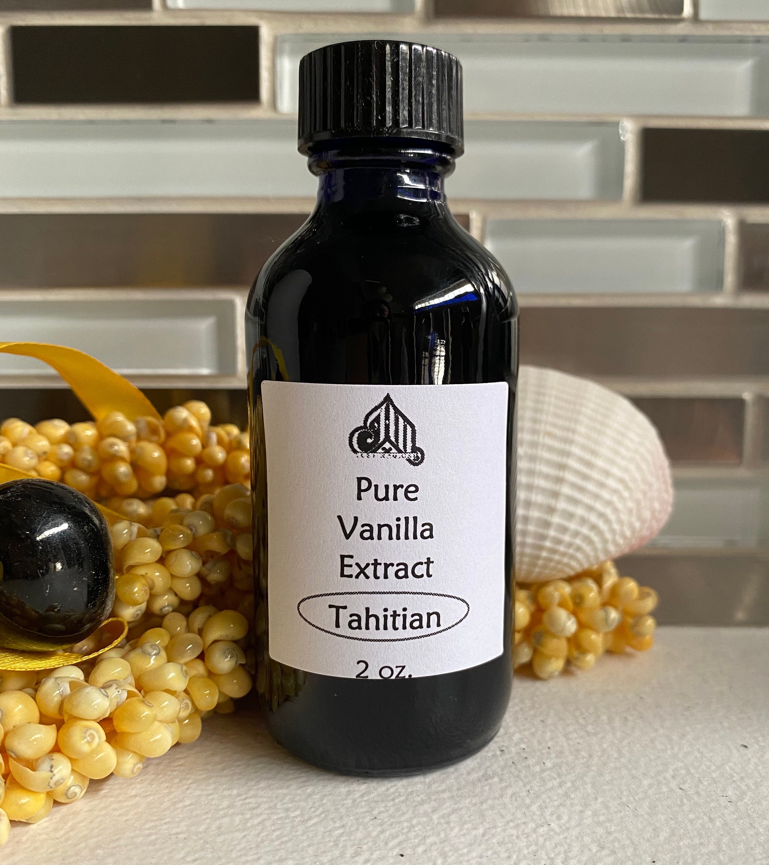 Tahitian Pure Vanilla Extract 2 Oz Glass Bottle - Etsy