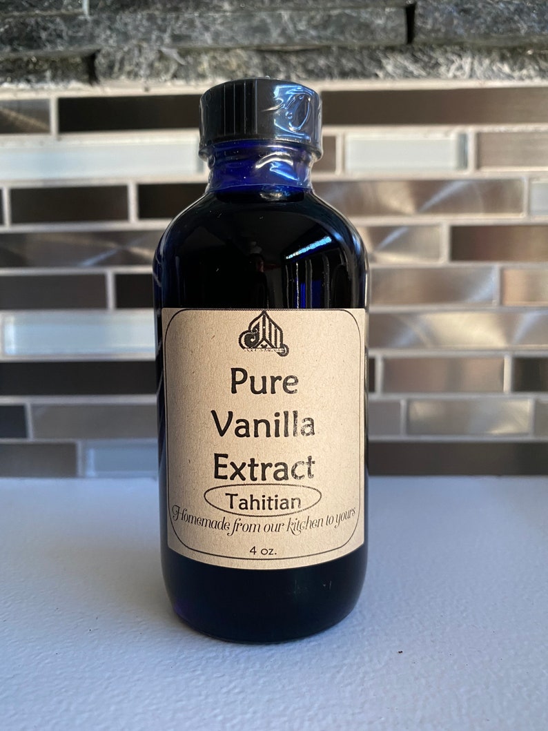 Tahitian Vanilla Extract Pure Vanilla Extract 4 Oz Glass - Etsy
