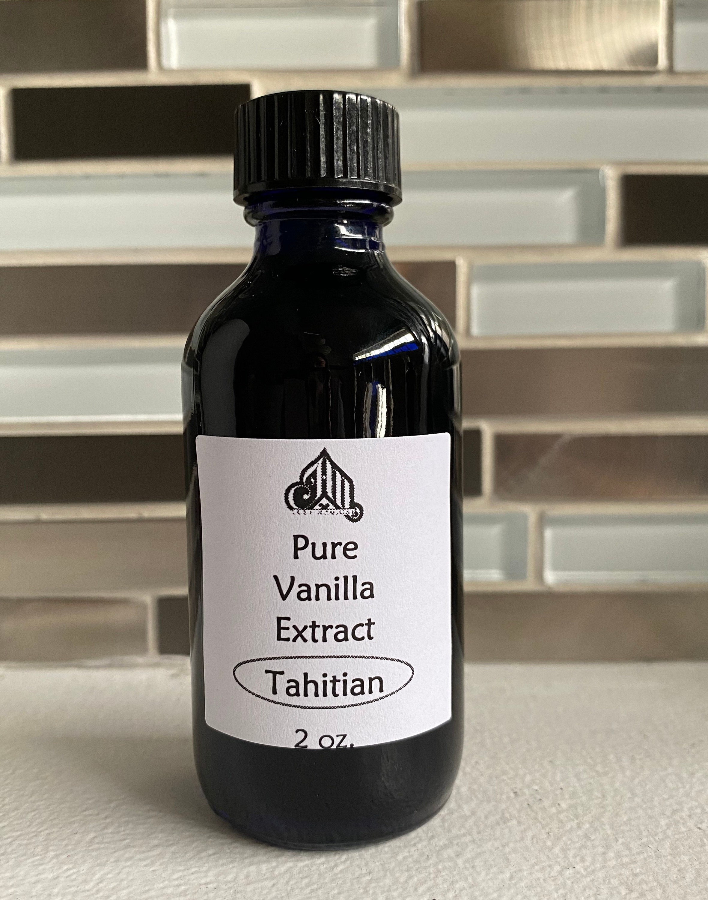 Tahitian Pure Vanilla Extract 2 Oz Glass Bottle - Etsy