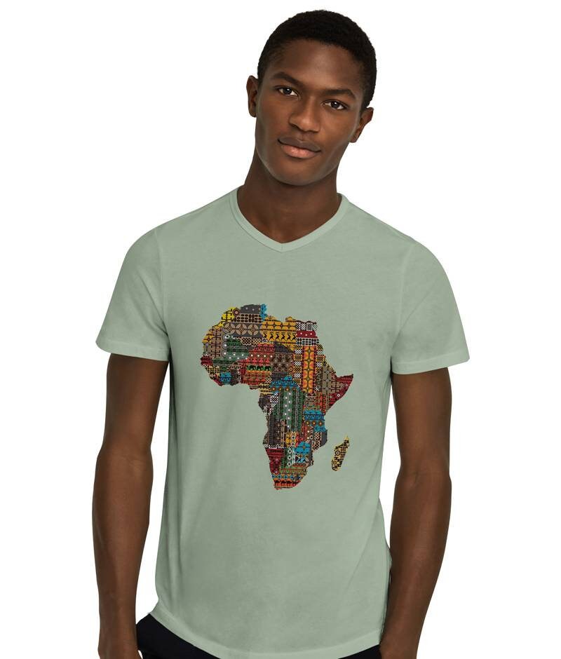 Map of Africa T-shirt Multiple Colours Mens - Etsy