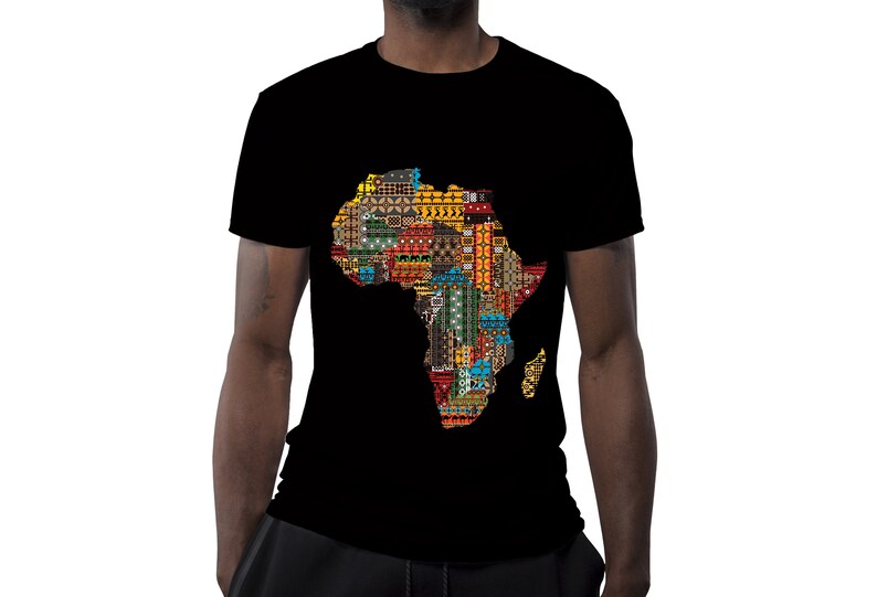 Map of Africa T-shirt Multiple Colours Mens - Etsy