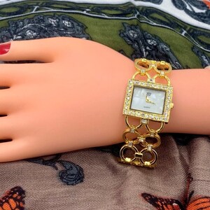 Elizabeth Taylor Watch Elegant MOP Rhinestone 1980's Quartz - Etsy