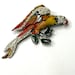 Rare 1940s Jose Rodriguez Parrot Brooch, Enamel Metal Rhinestones, USA ...
