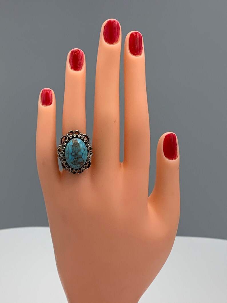 Ladies Costume Light Colored Turquoise Adjustable Ring With - Etsy