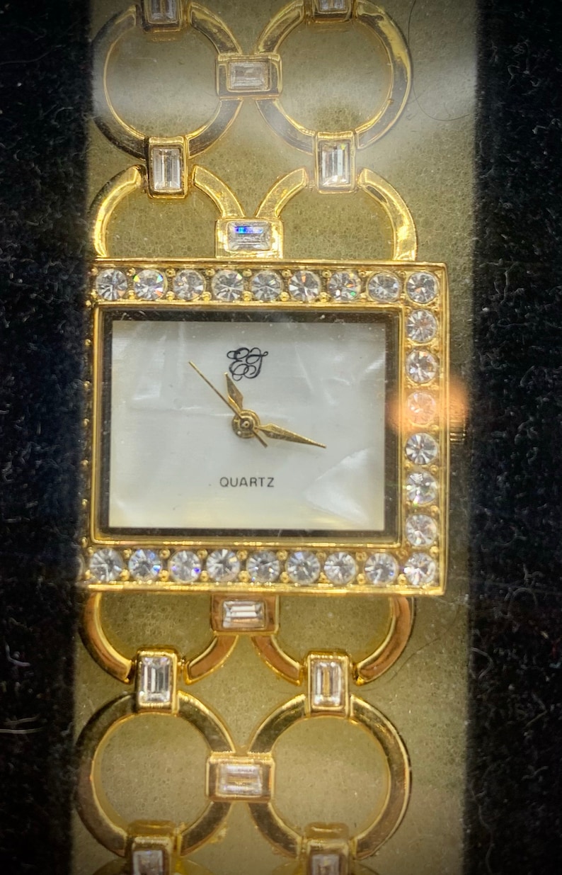 Elizabeth Taylor Watch Elegant MOP Rhinestone 1980's - Etsy