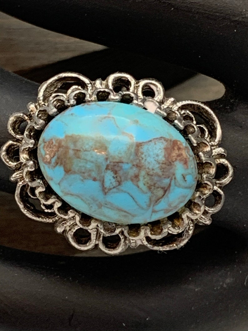 Ladies Costume Light Colored Turquoise Adjustable Ring With - Etsy