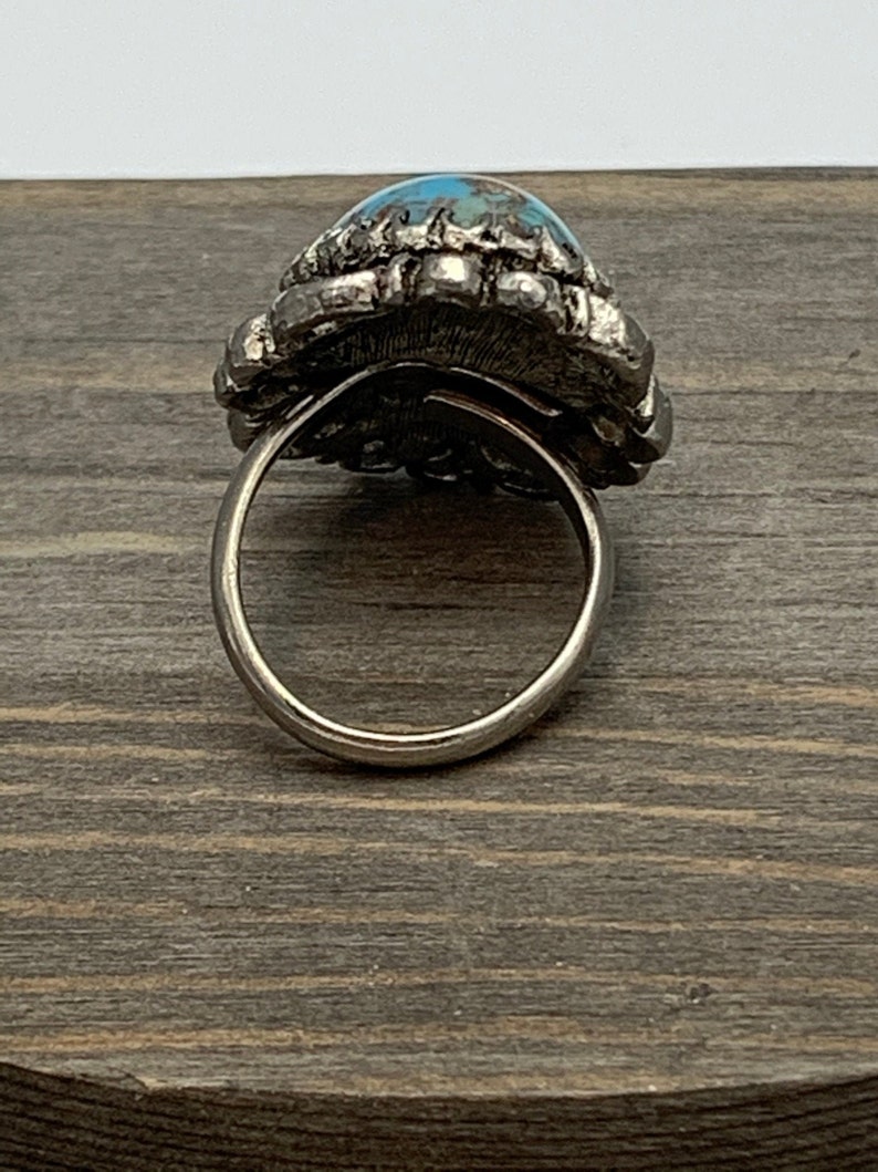 Ladies Costume Light Colored Turquoise Adjustable Ring With | Etsy