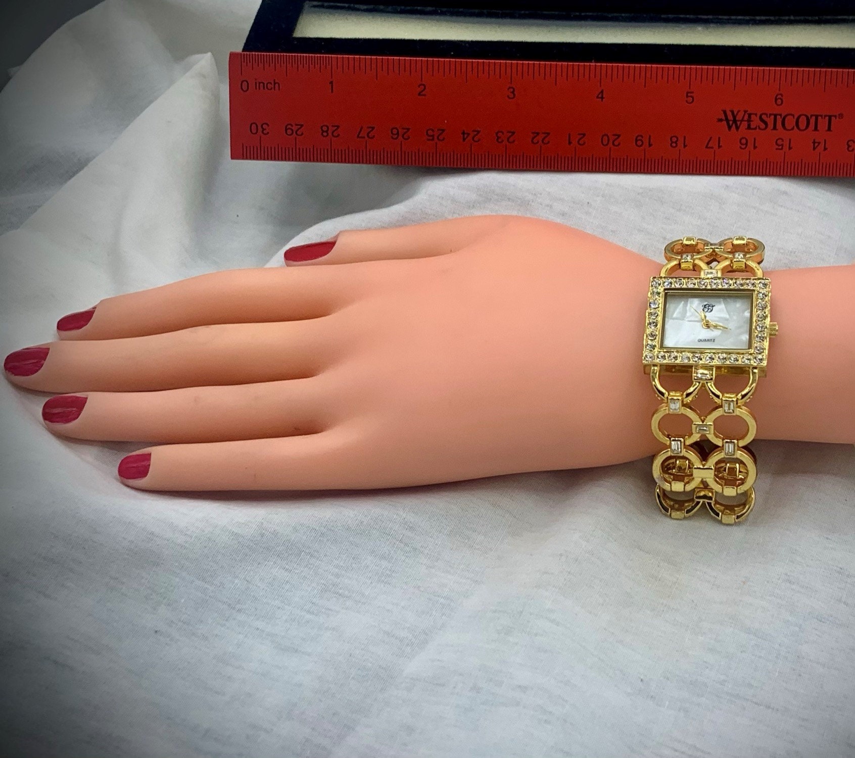 Elizabeth Taylor Watch Elegant MOP Rhinestone 1980's - Etsy