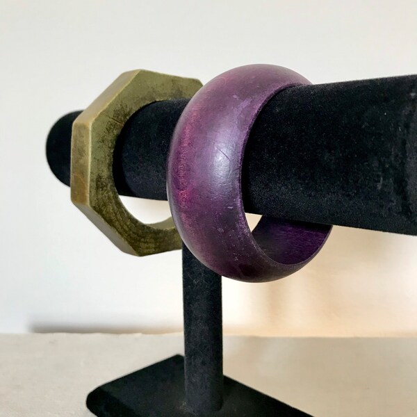 Vintage Wood Bangle Bracelets - Etsy