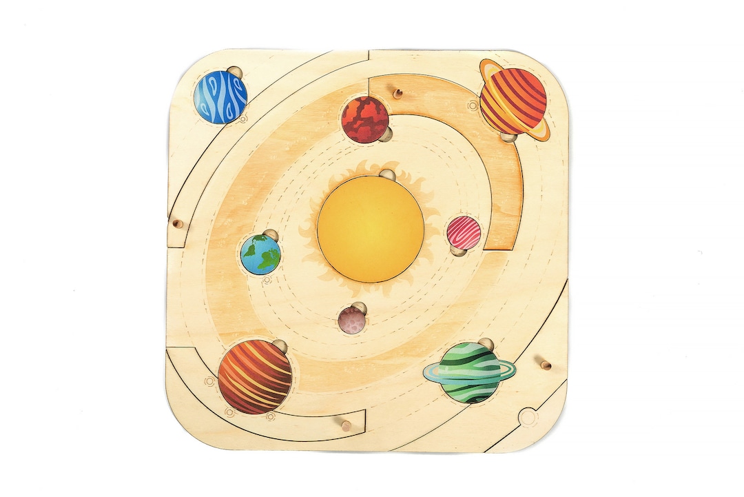 Solar System Puzzle, Planets Puzzle, Educational Toy, Space Model ...