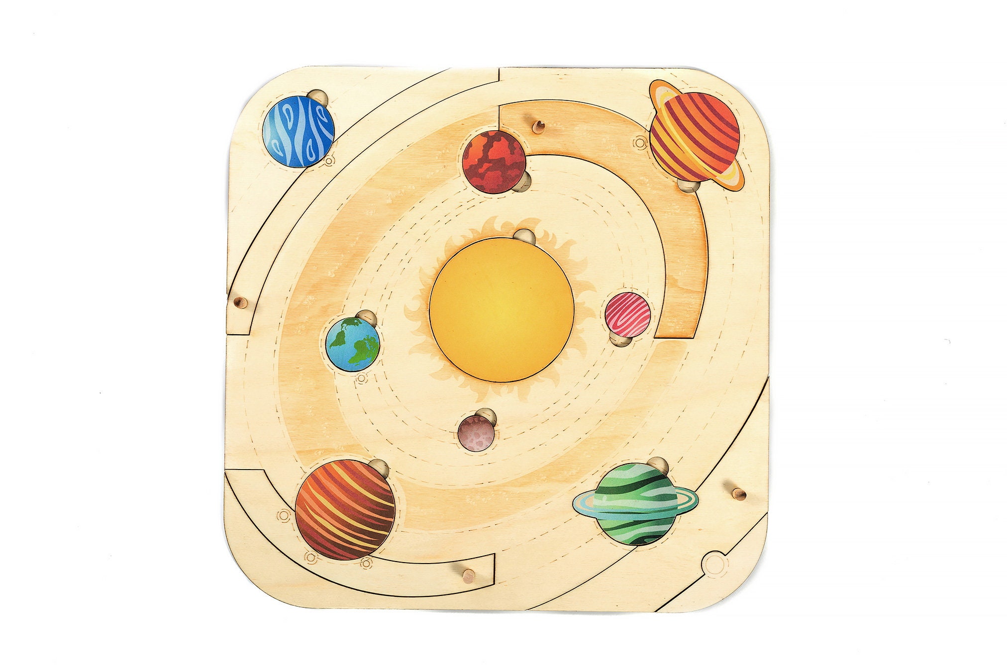 Solar System Puzzle Planets Puzzle Educational Toy Space - Etsy