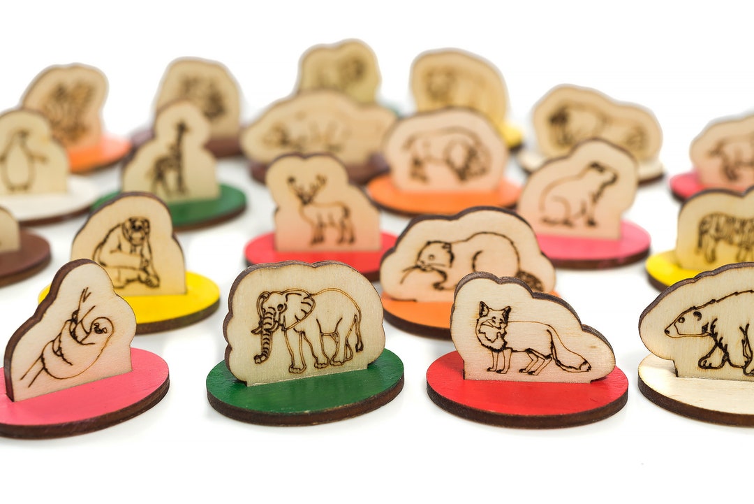 21 Wooden Animal Set – Montessori Zoology and Classification Learning ...