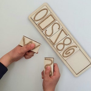 Tactile Rope Shapes, Sensory Game, Wooden Educational Toy, Pre-writing ...