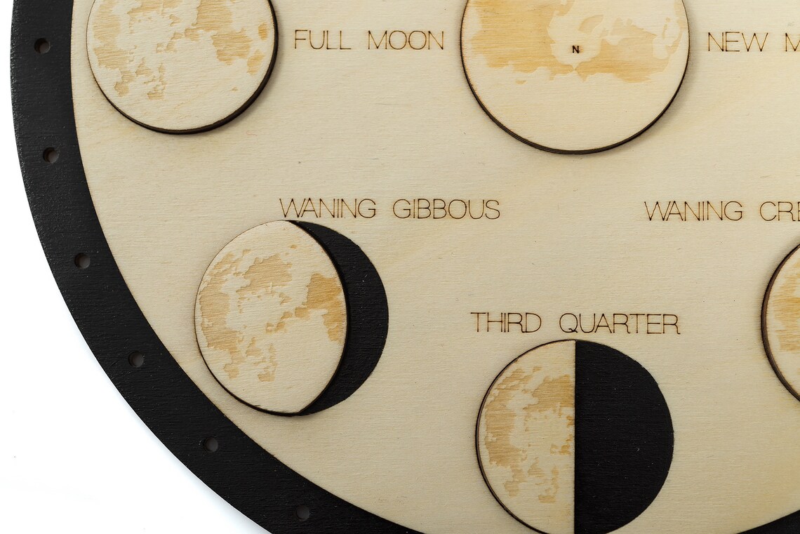 Moon Phases Puzzle Wooden Puzzle Waldorf Montessori Toy - Etsy UK