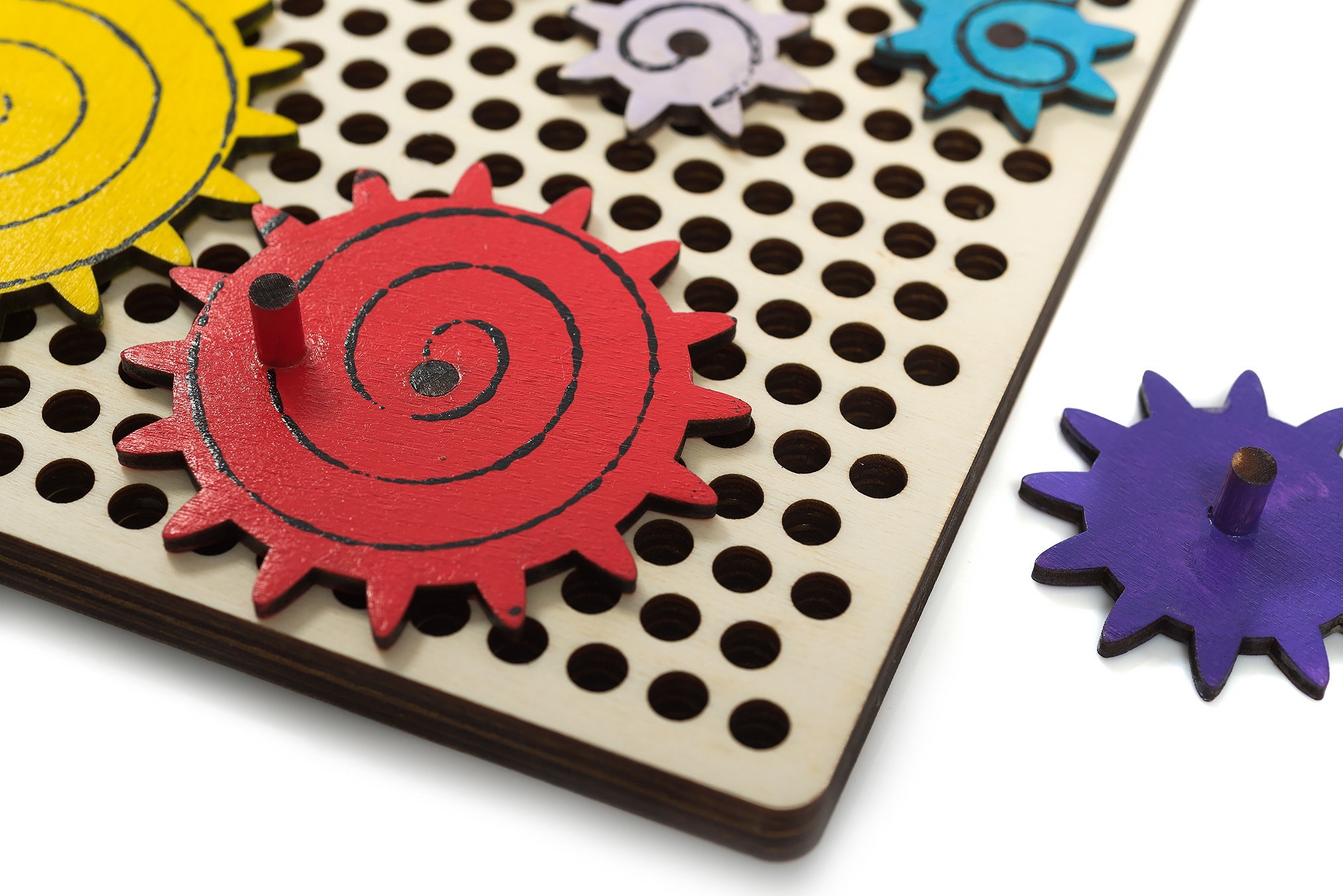 Gears Game Educational Toy Montessori Wooden Toy - Etsy