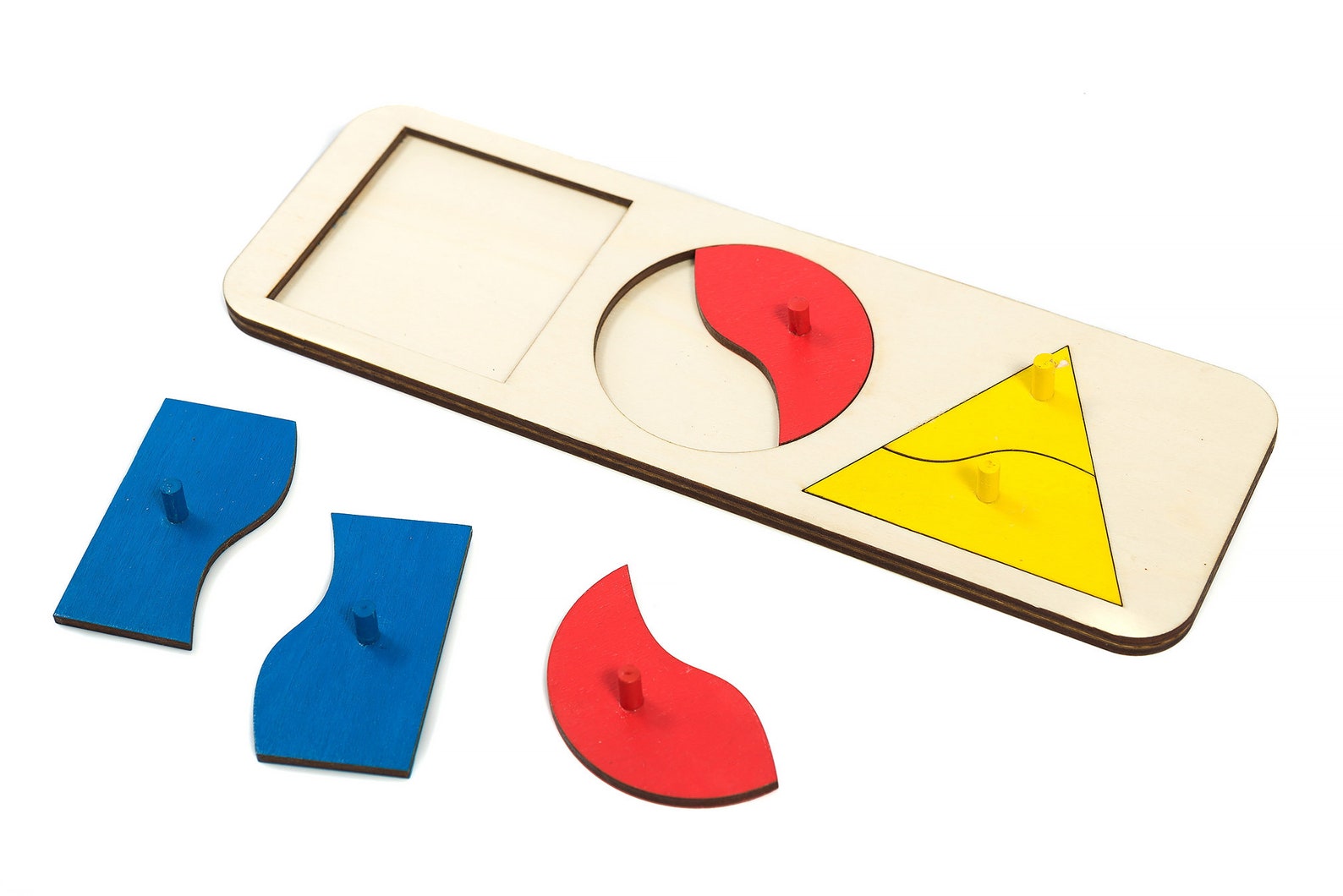 Geometric Shapes Puzzle Geometric Figures Puzzle Basic | Etsy