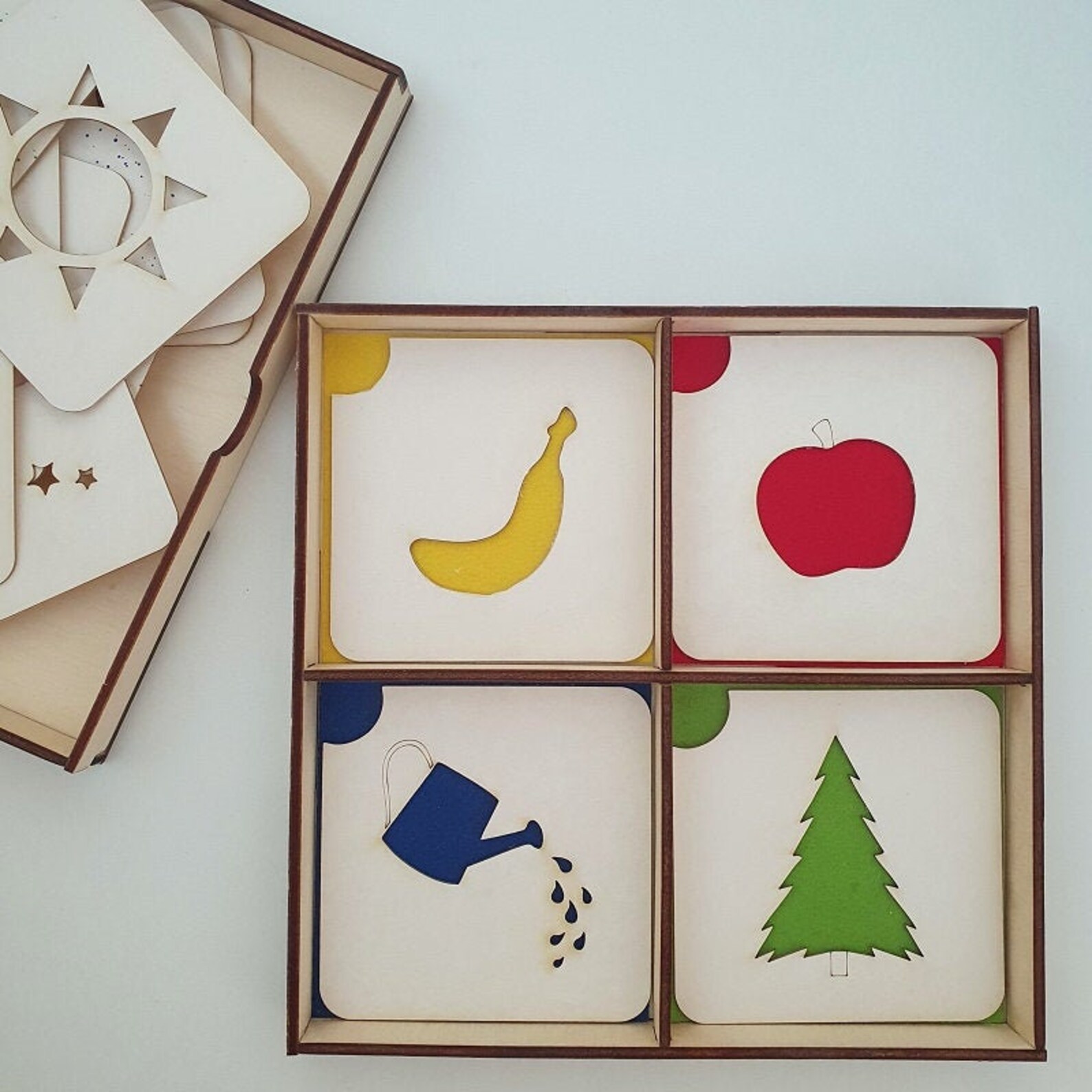 Color Sorting Toy Montessori Material Educational Game for | Etsy