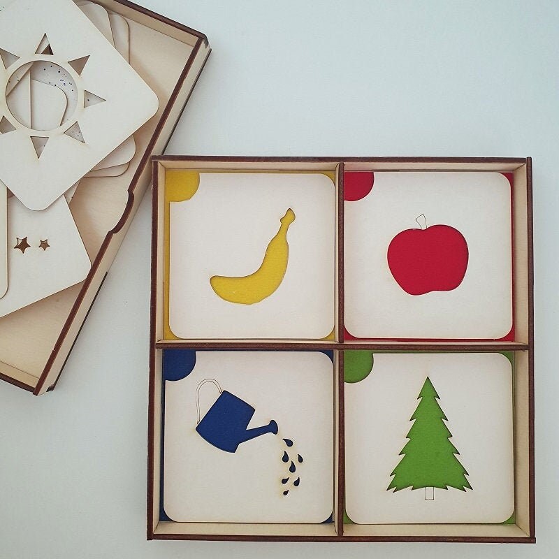 Color Sorting Toy Montessori Material Educational Game for | Etsy