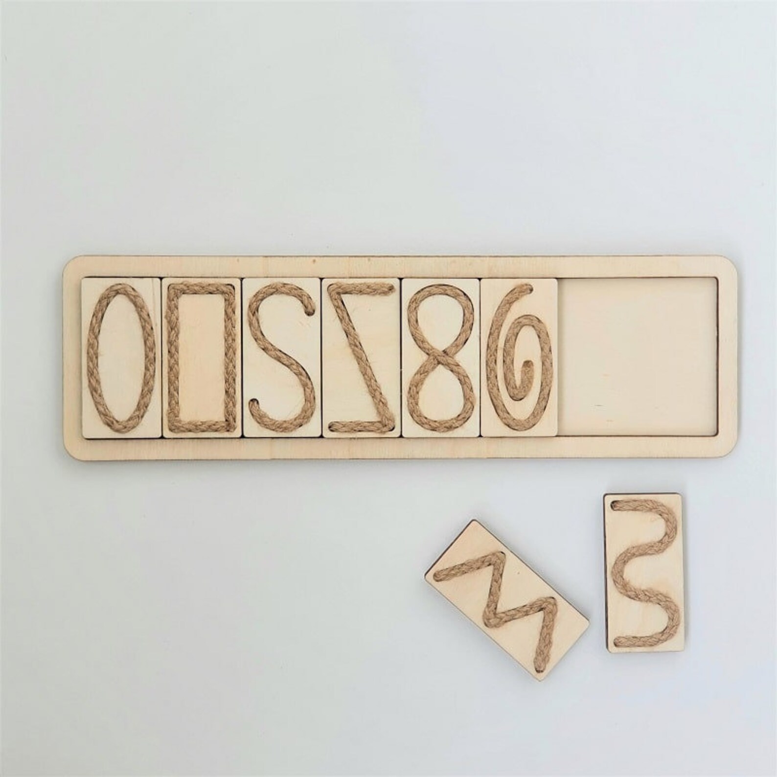 Tactile rope shapes Sensory game Wooden educational toy | Etsy