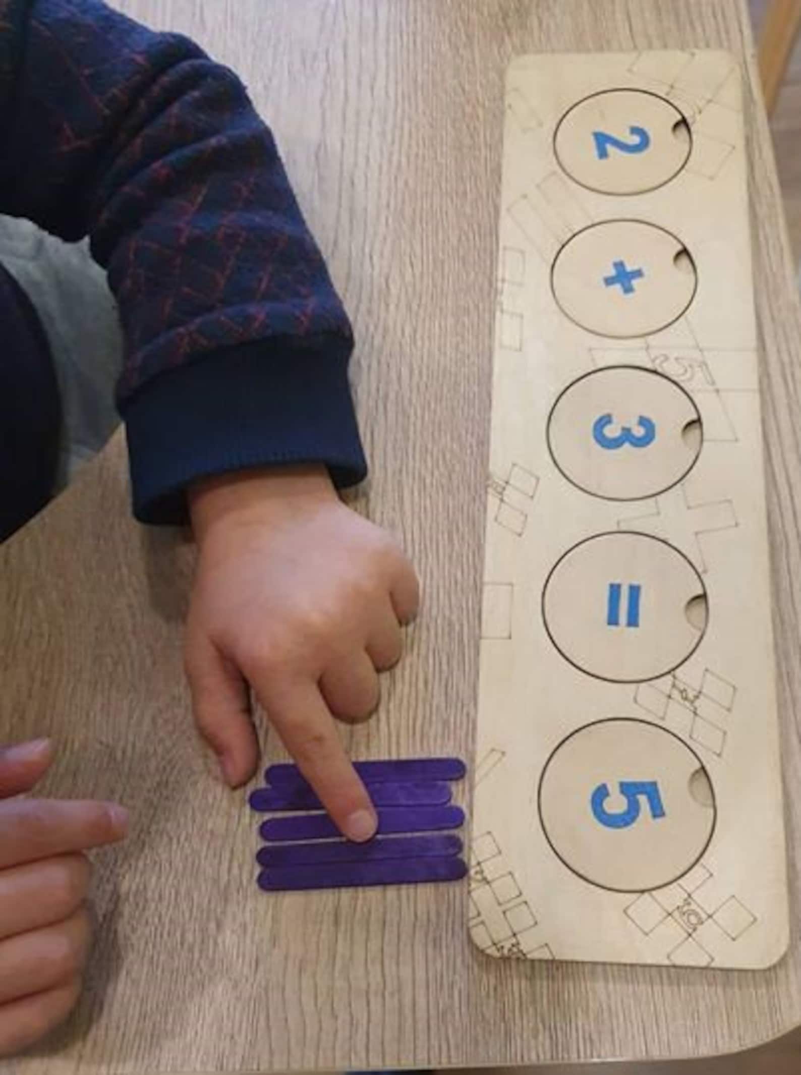 Wood Math Board Kids Learn Addition and Subtraction - Etsy