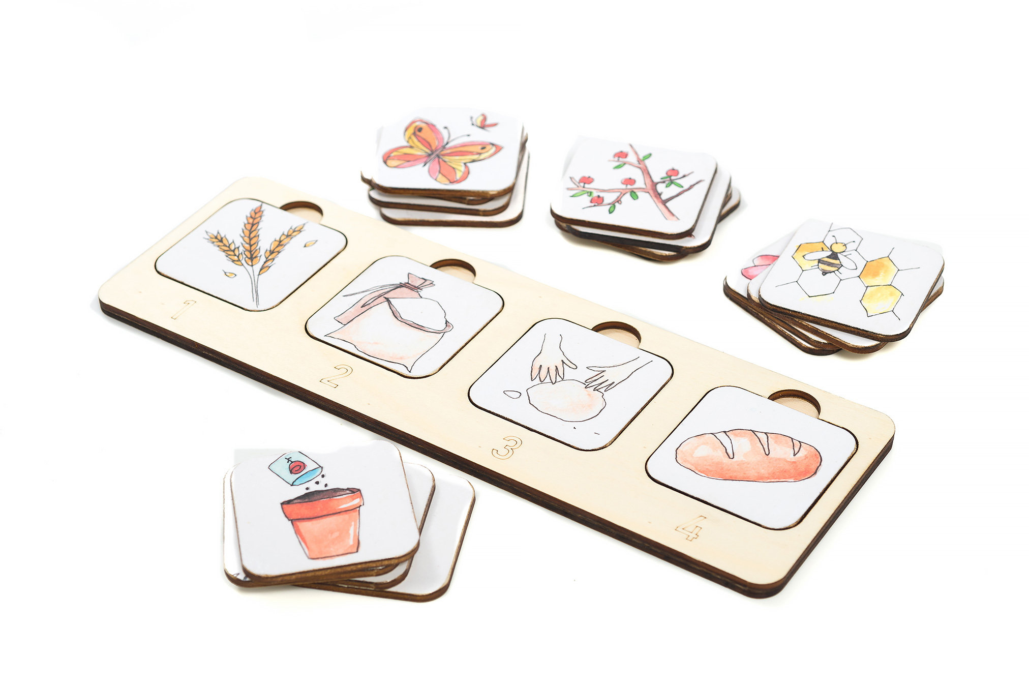 Sequencing Puzzle Activity Montessori Material Wooden | Etsy