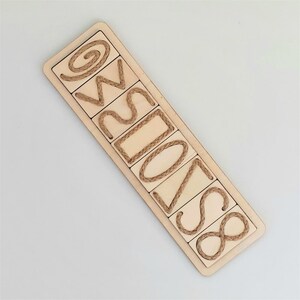 Tactile Rope Shapes, Sensory Game, Wooden Educational Toy, Pre-writing ...