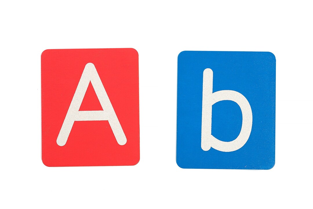 Sandpaper Alphabet Lower and Upper Case, Montessori Sandpaper Letters ...