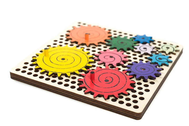 Wooden Gears Game – Montessori STEM Toy for Toddlers - Etsy