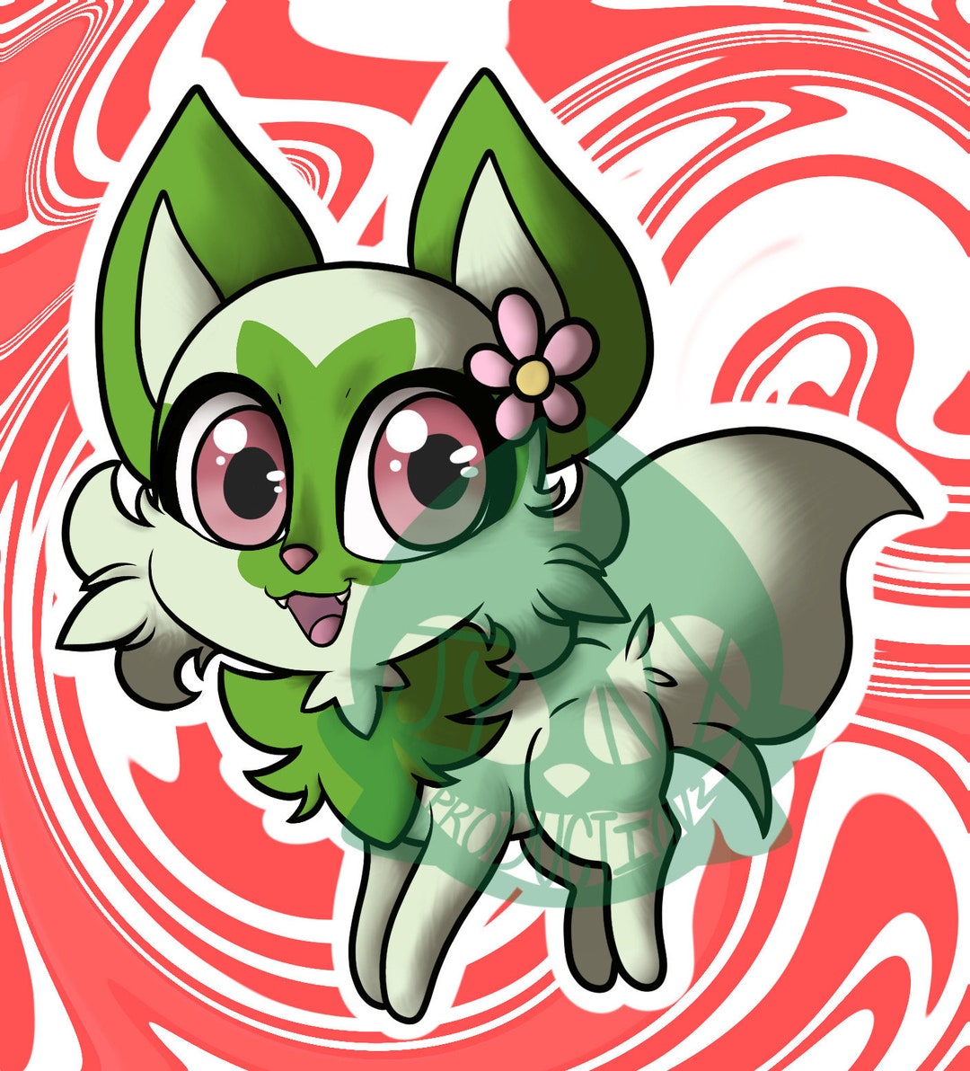 Sprigatito Pokemon Sticker - Etsy