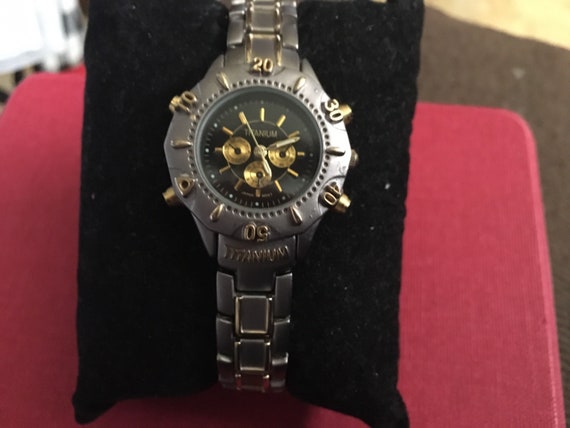 Rare Vintage mens unique titanium watch in fantastic | Etsy