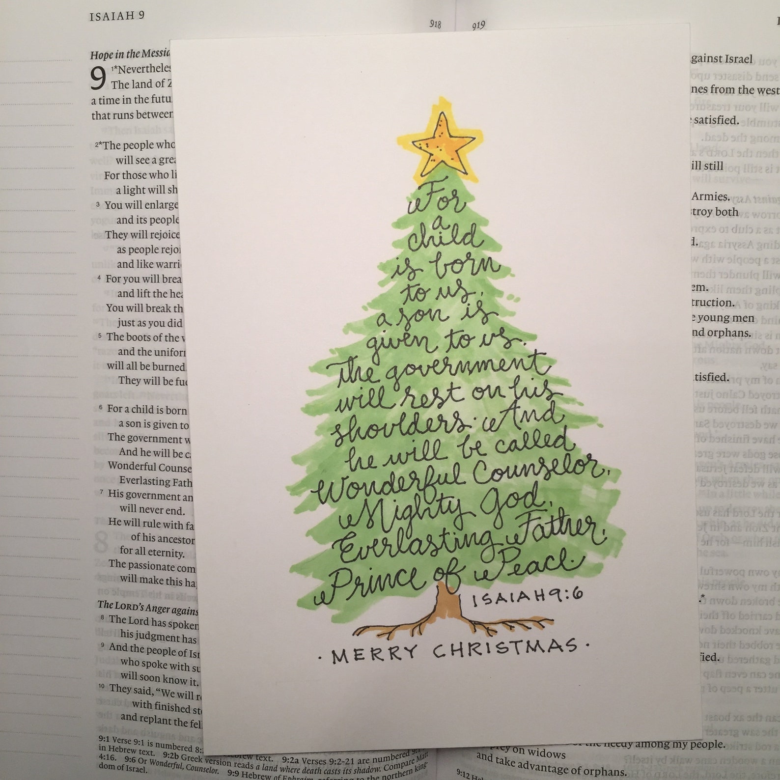 Isaiah 9:6 Christmas Print / Wonderful Counselor / Mighty God - Etsy
