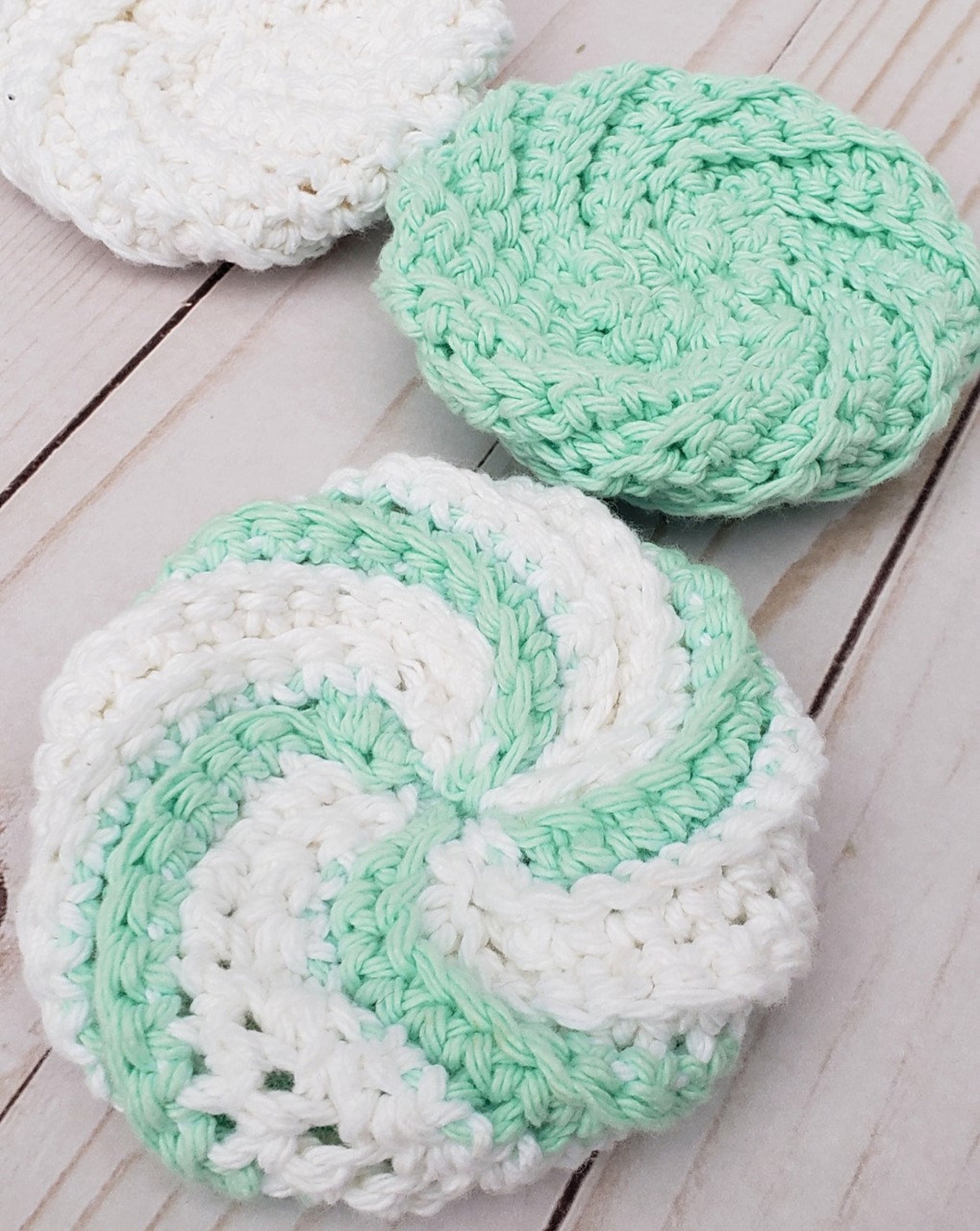 Cotton Spiral Scrubbies Crochet Kitchen Scrubbies Double | Etsy