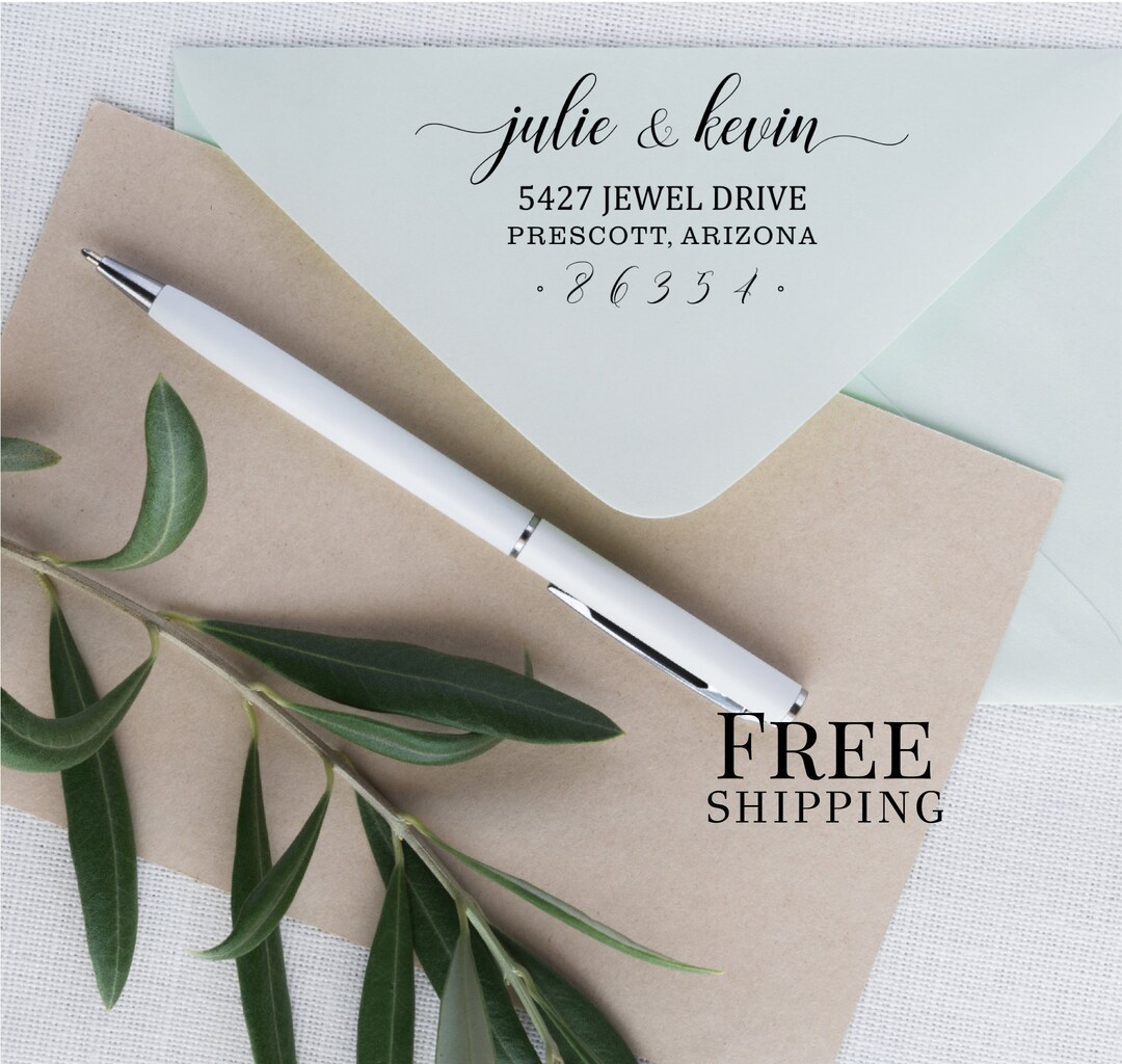 Couple Address Stamp Self Inking, Modern Address Stamp Self Inking ...