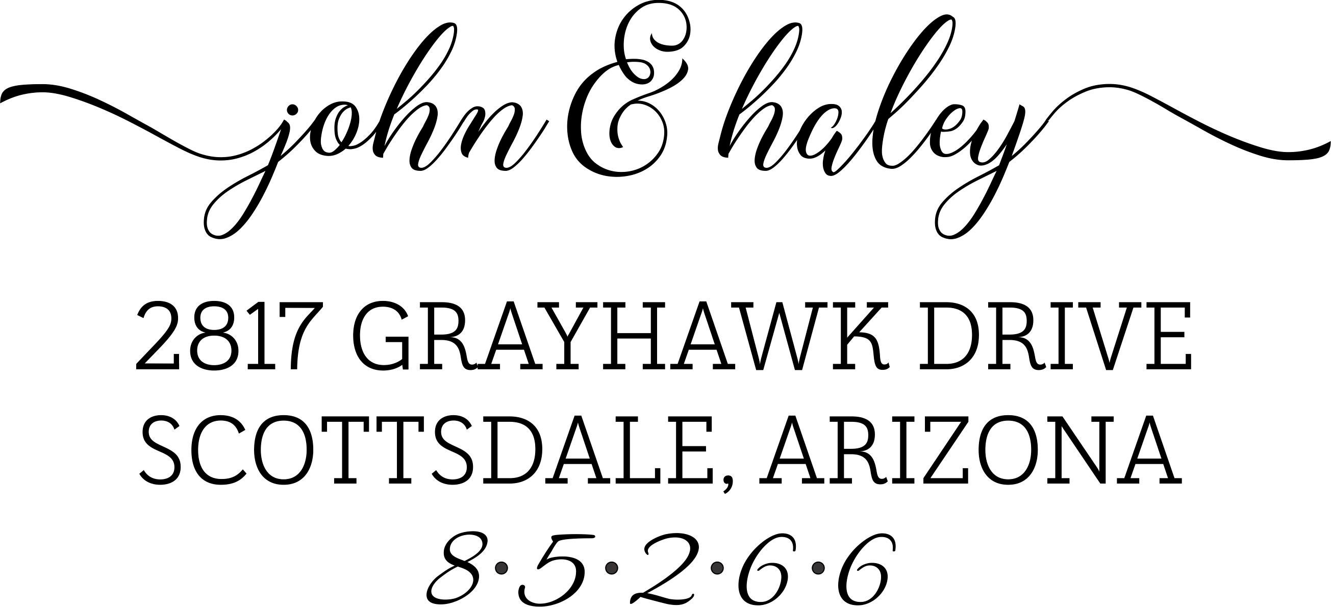 Self Inking Stamp Wedding Address Stamp, Couple Address Stamp Return ...