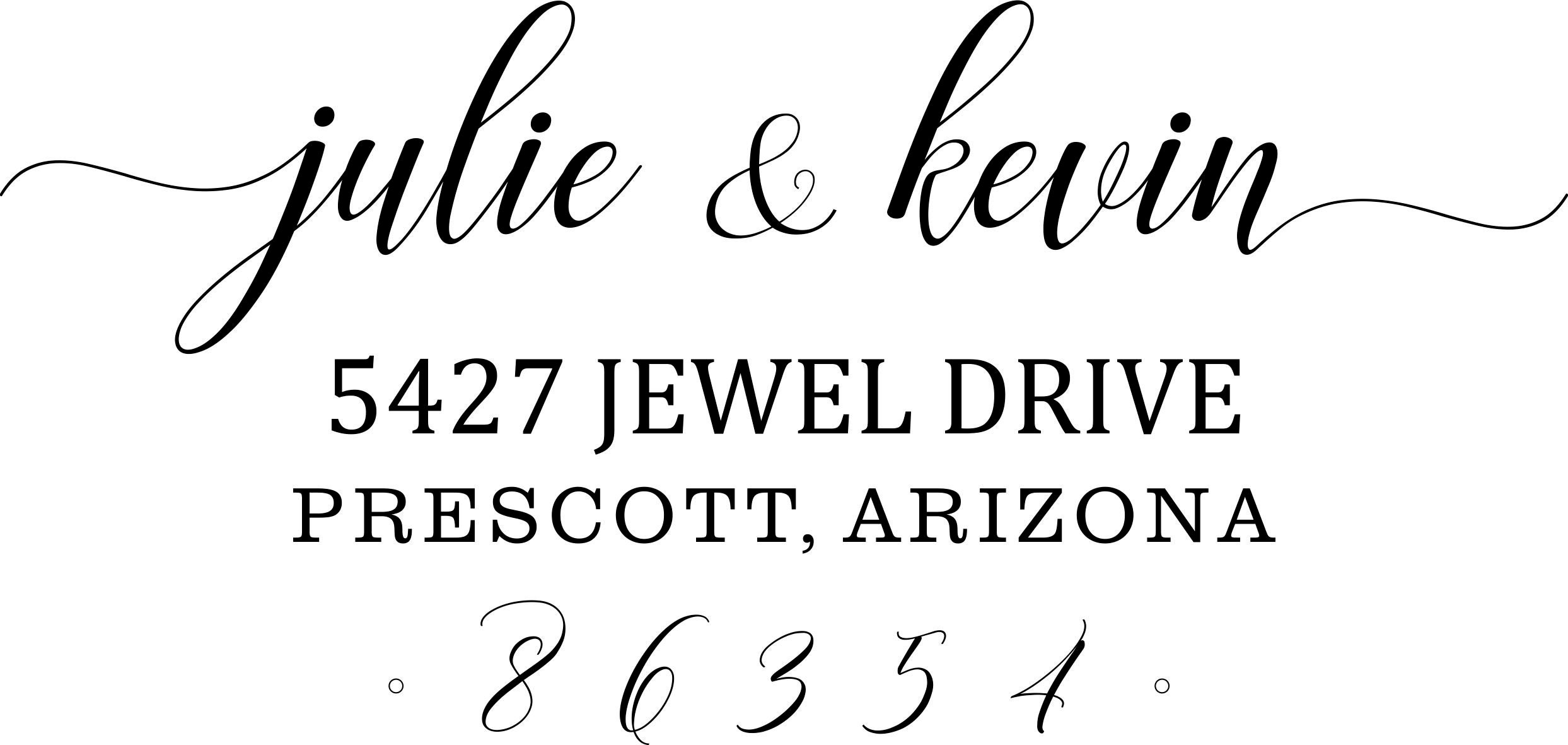 Couple Address Stamp Self Inking Modern Address Stamp Self - Etsy