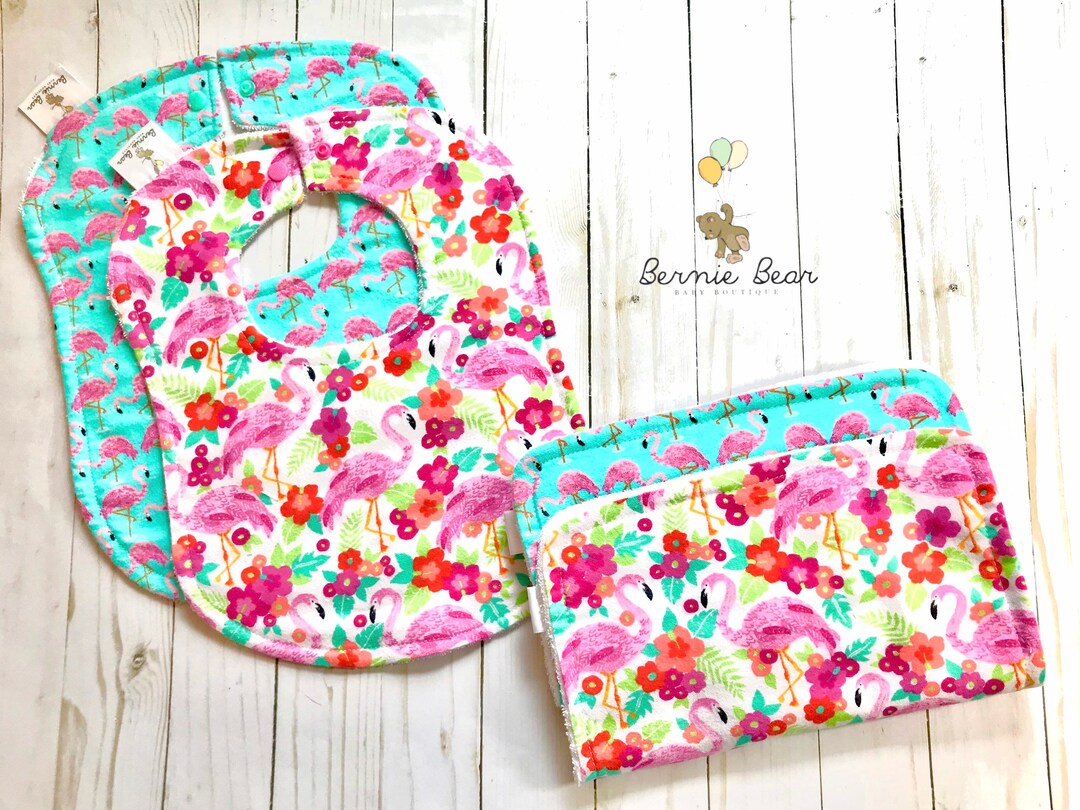 Flamingo Baby Bibs Flamingo Burp Cloths Flamingo Drool - Etsy