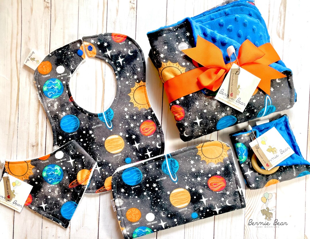 Space Baby Gift Set | Space Bib | Space Burp Cloth | Bandana Bib ...